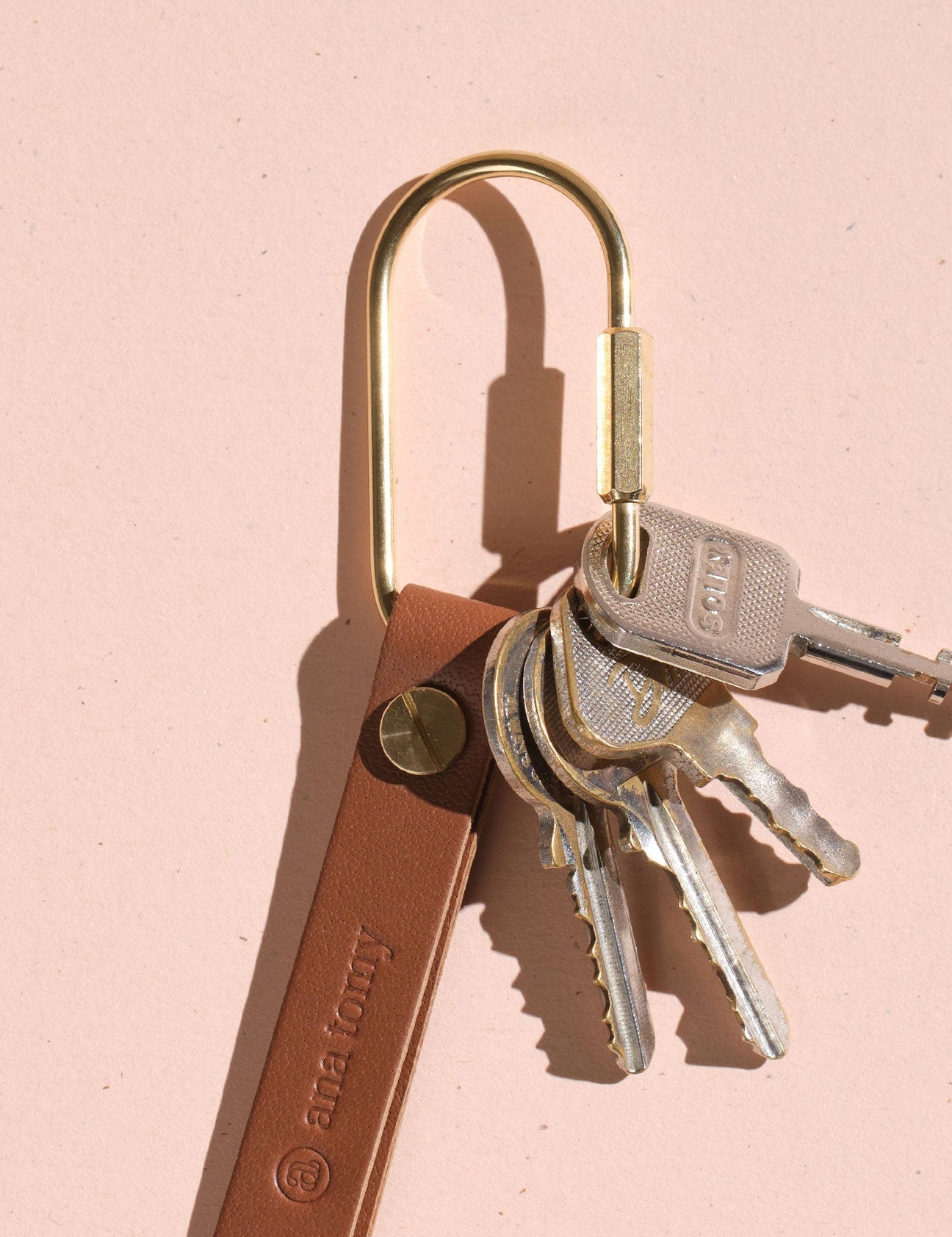 Caramel—Leather & Brass Keyring – Ana Tomy Philippines