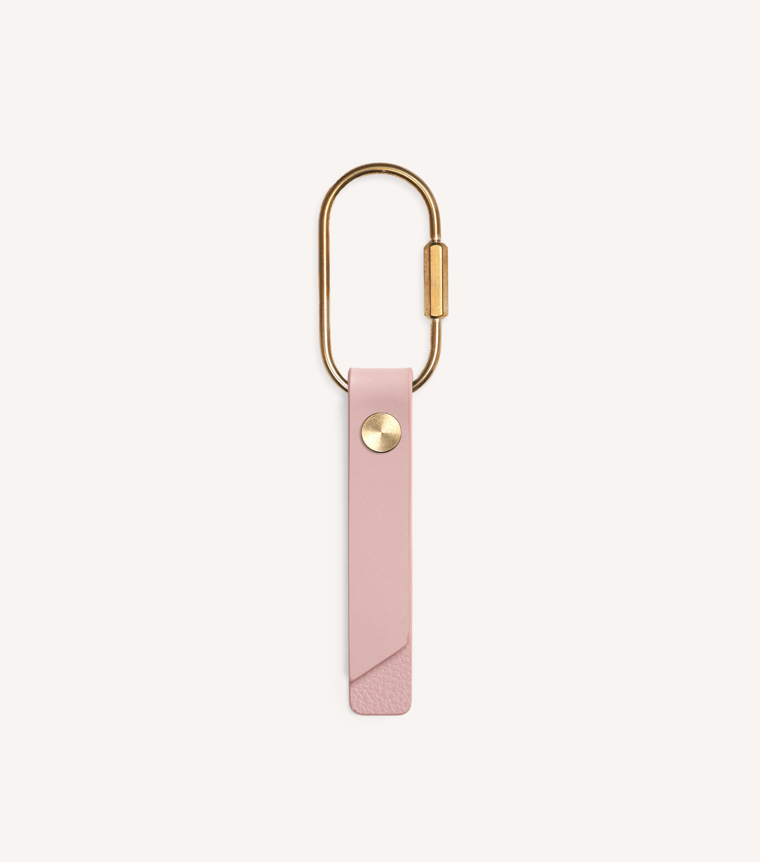 Blush Pink—Leather & Brass Keyring – Ana Tomy Philippines