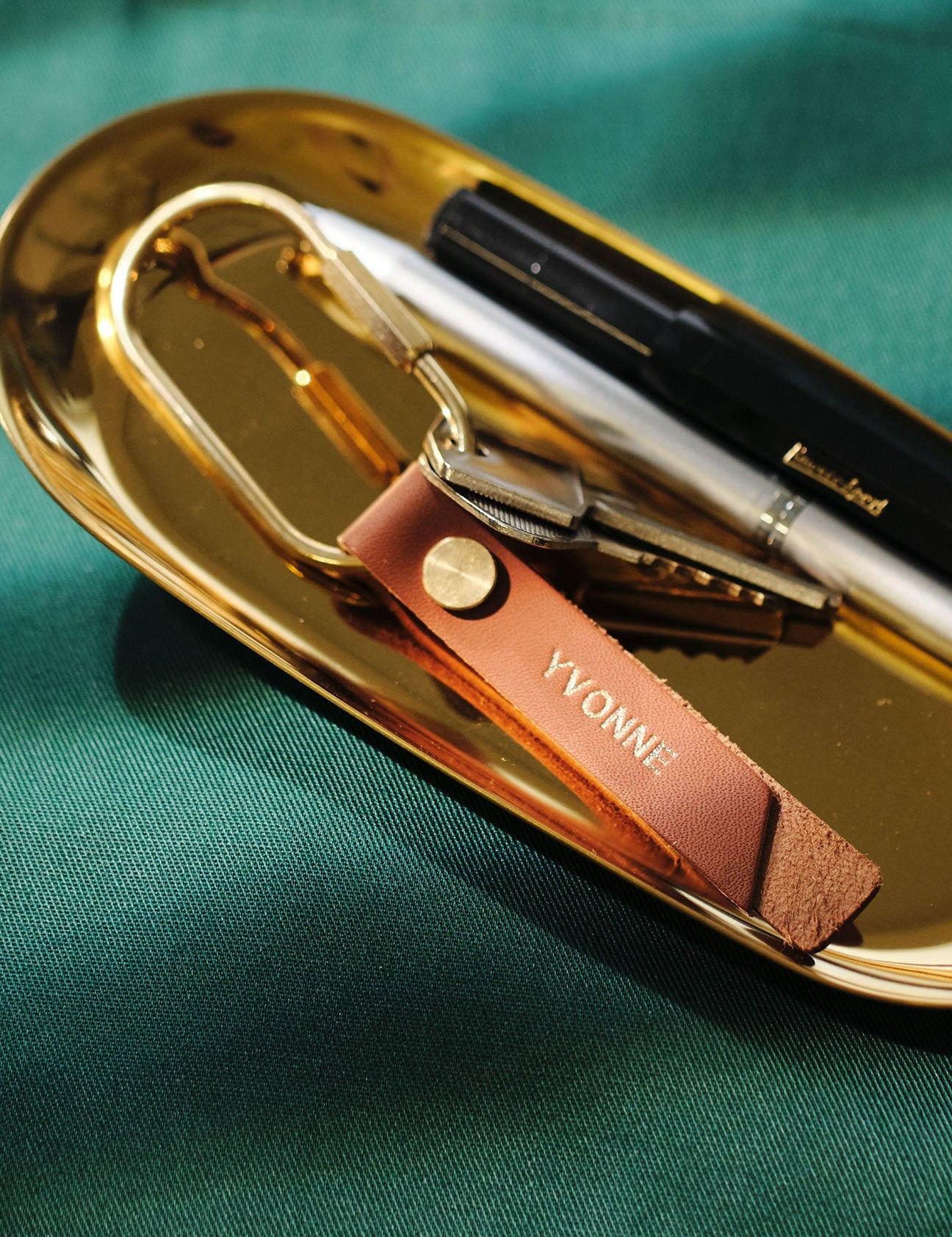 Caramel—Leather & Brass Keyring – Ana Tomy Philippines