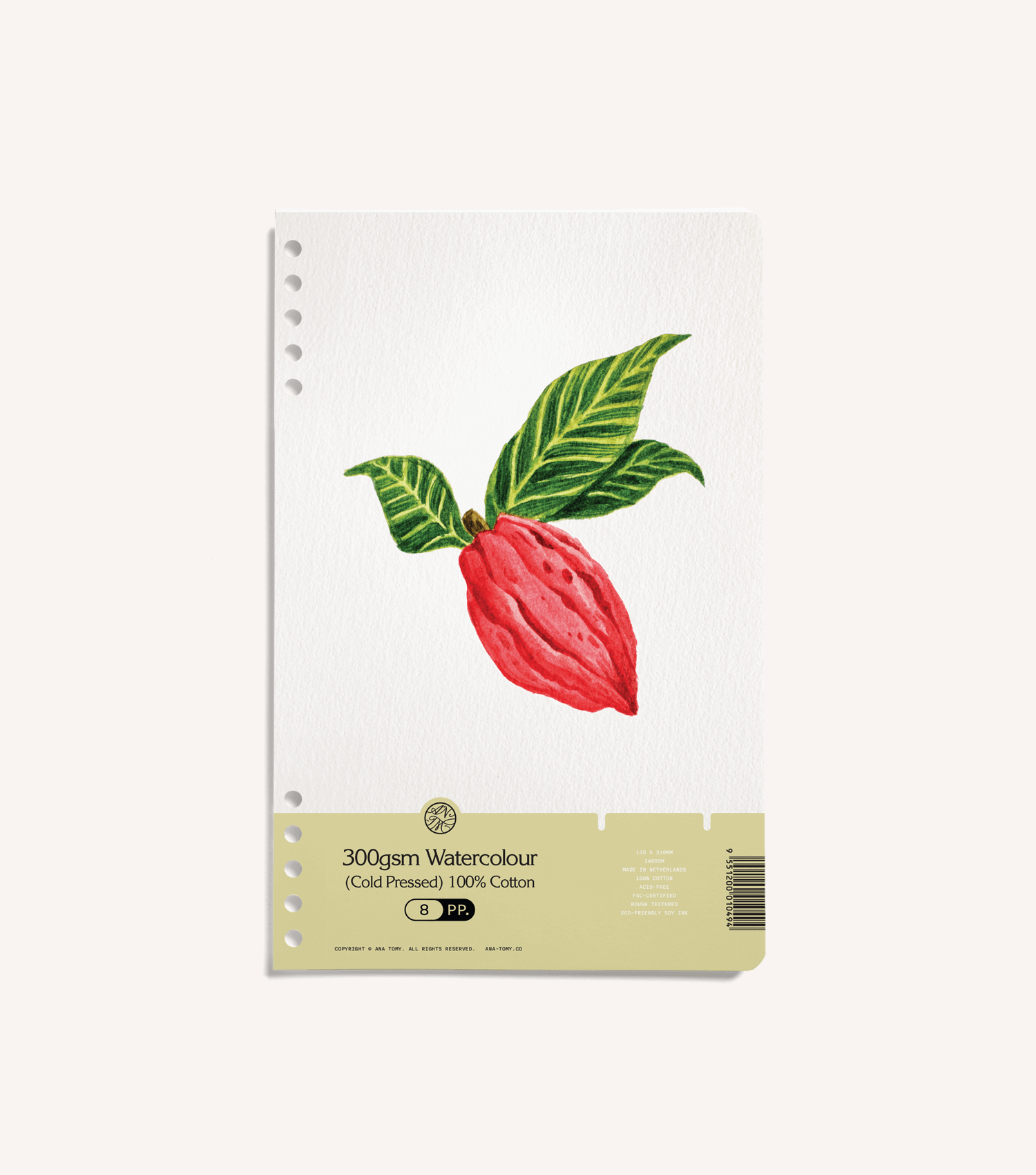 300gsm Watercolour Paper (Cold Pressed) 100% Cotton—Refill – Ana Tomy ...